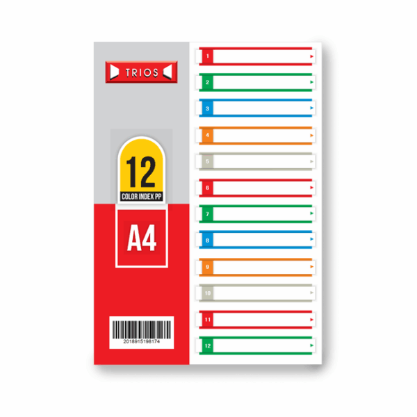 COLOR INDEX 1-12 TABS TRIOS - Triosqatar
